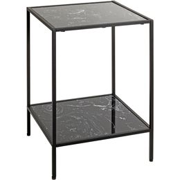 Beistelltisch HAKU, B:40cm H:60cm T:40cm, schwarz, Wohnzimmer, Tische, "Sofatisch, Wohnzimmertisch", quadratisch - aus Kunstmarmor Schwarz B/T/H