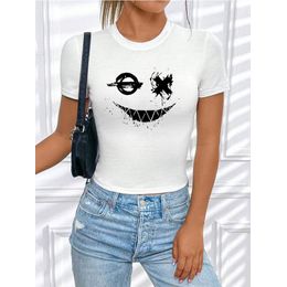RMK T-Shirt Smily WEISS-Schwarz | Gr.: 3XL