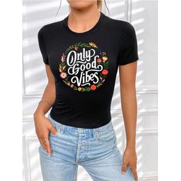 RMK T-Shirt Only Good Vibes SCHWARZ-Weiss | Gr.: XXL