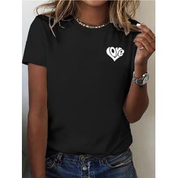 RMK T-Shirt Herz Love SCHWARZ-Weiss (kleines Motiv) | Gr.: XXL