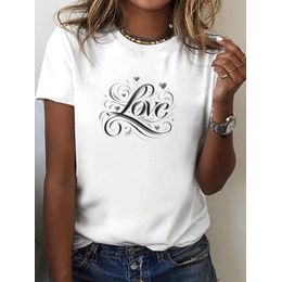 RMK T-Shirt L.O.V.E. WEISS-Grau | Gr.: XS