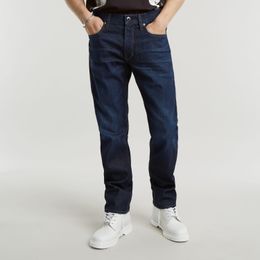 G-Star Raw G-STAR Herren Straight-Jeans "Mosa Straight", blau, Gr. 36, Denim/Jeans, Obermaterial: 99% Baumwolle, 1% Elasthan, Jeans, mit hellen N&auml;hten