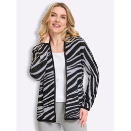 Sieh an! Strickjacke in schwarz-wei&szlig; | Gr.: 46