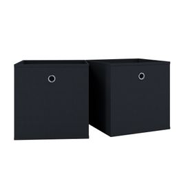 Vcm Faltbox "2er Set Faltbox Klappbox Aufbewahrungsbox Boxas", B:27cm T:27cm, schwarz, Aufbewahrungsboxen