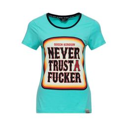 Queen Kerosin T-Shirt Never Trust A Fucker in mint | Gr.: XL