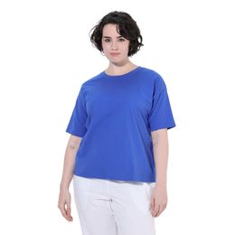 Ulla Popken Shirt in azurblau | Gr.: 58-60