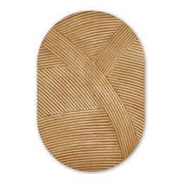 OnlyWow Ovales Wandbild Naturfarben | Gr.: 40 x 60 cm