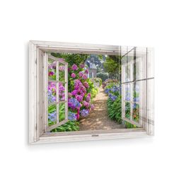 OnlyWow Acrylglasbild Blumengarten | Gr.: 60 x 40 cm