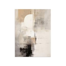 OnlyWow Poster Abstrakte Kunst wei&szlig; schwarz | Gr.: 20x30-cm