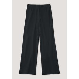 hessnatur Rib Hose Relaxed aus Bio Baumwolle in schwarz | Gr.: 134/140
