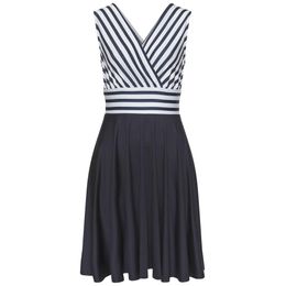 Lascana Sommerkleid in wei&szlig;-navy gestreift | Gr.: 42