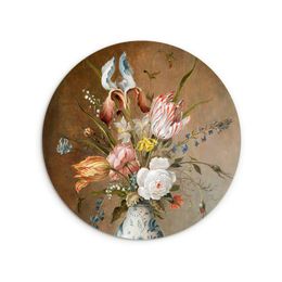 OnlyWow Rundes Wandbild Sandfarben | Gr.: 120 x 120 cm