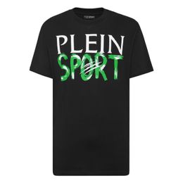 Plein Sport Herren T-Shirt "Rundhals-T-Shirt", schwarz, Gr. XS, Obermaterial: 100% Baumwolle, Shirts