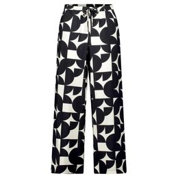 BETTY & CO BETTY & CO Schlupfhose mit Print in Schwarz/Wei&szlig; | Gr.: 44