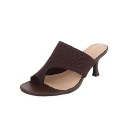 Ital-Design High-Heel Sandalette in Braun | Gr.: 39