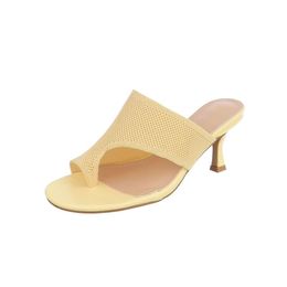 Ital-Design High-Heel Sandalette in Gelb | Gr.: 40