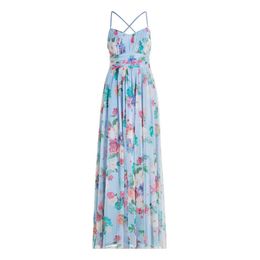 Vera Mont Abendkleid mit Blumenprint in Blue/Ros&eacute; | Gr.: 36