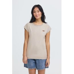 oxmo Rundhalsshirt OXSille in Beige | Gr.: XS