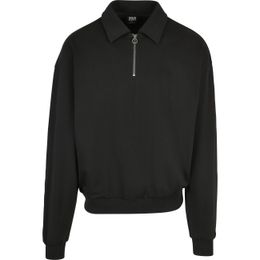 Urban Classics Herren Rundhalspullover "Urban Classics Herren Shirt Collar Crew", schwarz, Gr. M, unifarben, 65% Baumwolle, 35% Polyester, Sweatshirts