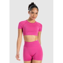 Smilodox Crop Shirt Soheli in Pink | Gr.: M