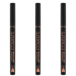 Catrice Damen Eyeliner "Superproof Brush Liner Waterproof", schwarz, Augen-Kosmetika, Extrem wasserfest, pr&auml;zise, satte Farbe, ideal f&uuml;r feine Linien.