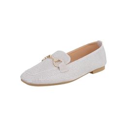 Ital-Design Halbschuh in Grau und Silber | Gr.: 36