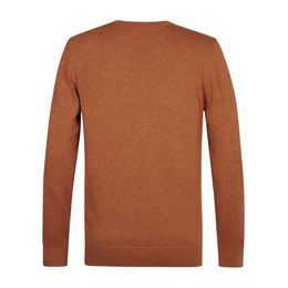 Herren Rundhalspullover, braun, Gr. XXXL, PETROL INDUSTRIES, Strick, Obermaterial: 50% Baumwolle, 50% Polyacryl, Pullover, Materialmix mit