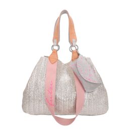 Damen Henkeltasche "Izzy Medium Limited Painted Straw", Fritzi aus Preussen, bunt, Lederimitat, mehrfarbig, Taschen, mit abnehmbarem Brillenetui