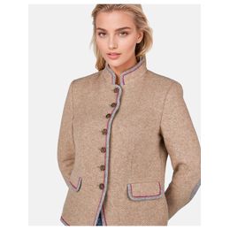 WHITE LABEL Stehkragenjacke in beige | Gr.: 44