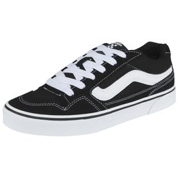 Vans Kinder Sneaker "Caldrone", Gr. 35, schwarz-wei&szlig;, Leder, Schuhe
