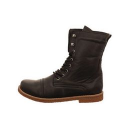 Esgano Damenschn&uuml;rrstiefel warm flach Da.-Stiefelette in Schwarz | Gr.: 38