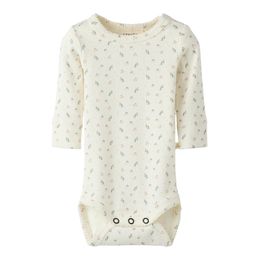 LIL' ATELIER Baby Langarmbody "NBFGAGO LS SLIM BODY LIL NOOS", Gr. 92, beige, Jersey, Obermaterial: 57% Baumwolle, 38% Lyocell, 5% Elasthan,