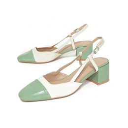 Montevita Pumps Zweifarbiger High Heel mit offener Ferse und geschlossener Spitze in Gr&uuml;n | Gr.: 37