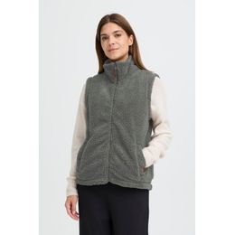 oxmo Fleeceweste OXBerina in Grau | Gr.: XXL