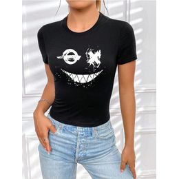 RMK T-Shirt Smily SCHWARZ-Weiss | Gr.: 3XL