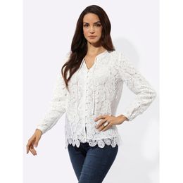 CR&Eacute;ATION L creation L Spitzen-Bluse in ecru | Gr.: 40