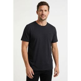 Camel Active Herren T-Shirt, grau, Gr. L, bestickt, unifarben, Jersey, Obermaterial: 100% Baumwolle, Shirts, mit Rundhalsausschnitt