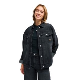 Roxy Damen Jeansjacke "Salty Horizon", schwarz, Gr. XS, Obermaterial: 100% Baumwolle., Jacken
