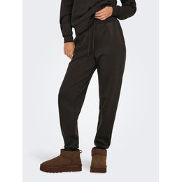 Only Play Damen Sweathose "ONPLOUNGE HW SWEAT PNT - NOOS", braun, Gr. XS, unifarben, Sweatware, Obermaterial: 80% Polyester, 15% Viskose, 5%
