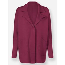 Heine Damen Strickjacke, rot, Gr. 42, unifarben, 50% Viskose, 28% Polyester, 22% Polyamid, Strickjacken