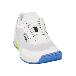 Kempa Hallen-Sport-Schuhe Wing 3.0 in wei&szlig;/limonengr&uuml;n/blau | Gr.: 14