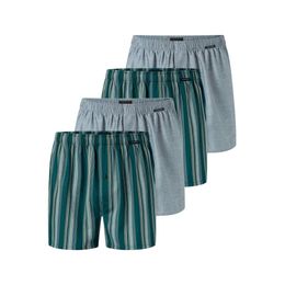 Schiesser Boxershorts Web in Grau / petrol | Gr.: XL