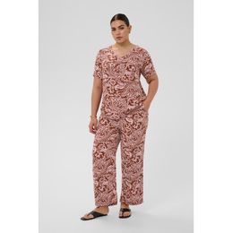 Kaffe curve Casual Hose KCdala Loose fit in Henna Ballerina Paisley | Gr.: 50