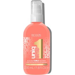 Leave-in Pflege "UNIQONE CURLS TREATMENT", 230ml, rosa, Revlon PROFESSIONAL, Haarpflegemittel, Tiefenwirksame Pflege mit zehn Vorteilen f&uuml;r lockiges