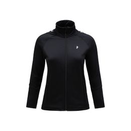 Damen Fleecejacke "W Rider Zip Jacket", schwarz, Gr. M, Peak Performance, gemustert, 86% Polyester, 14% Elasthan, Jacken