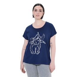 Ulla Popken Shirt in tintenblau | Gr.: 42-44
