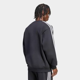 Herren Sweatshirt "ESSENTIALS 3-STREIFEN FLEECE"schwarz, wei&szlig;, Gr. XXXL, adidas Sportswear, Obermaterial: 70% Baumwolle, 30% Polyester, Sweatshirts