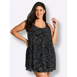 sheego Damen Tankini-Top, schwarz-wei&szlig;, Gr. 44, Elasthan, Polyamid, Bikini-Oberteile