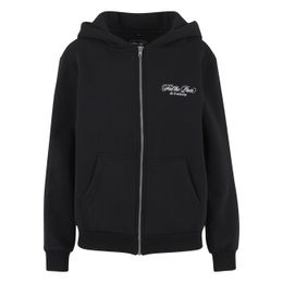 MISS TEE Damen Sweatjacke "Miss Tee Feel The Pain Ladies Fluffy Zip Hoody", schwarz, Gr. XS, 70% Baumwolle, 30% Polyester, Sweatjacken