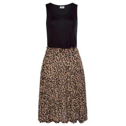 Buffalo Jerseykleid in schwarz-leo-bedruckt | Gr.: 38